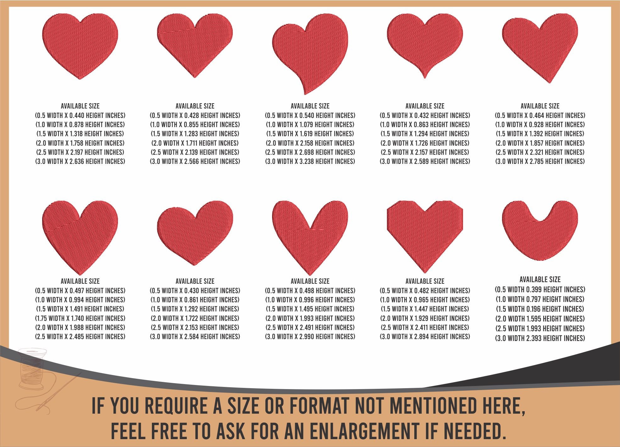 10 Heart Shapes Embroidery Design, Mini Heart Machine Embroidery Design ...