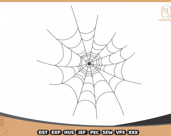 Spider Web Embroidery Pattern, 5 Sizes Instant Download, Machine ...