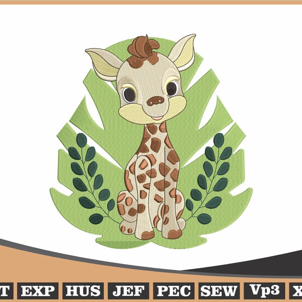 Baby Giraffe Dst Embroidery Design - Etsy