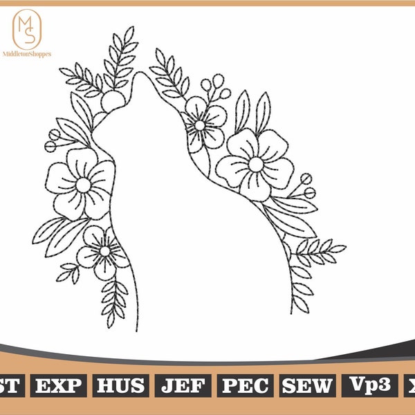 Line Art Embroidery - Etsy