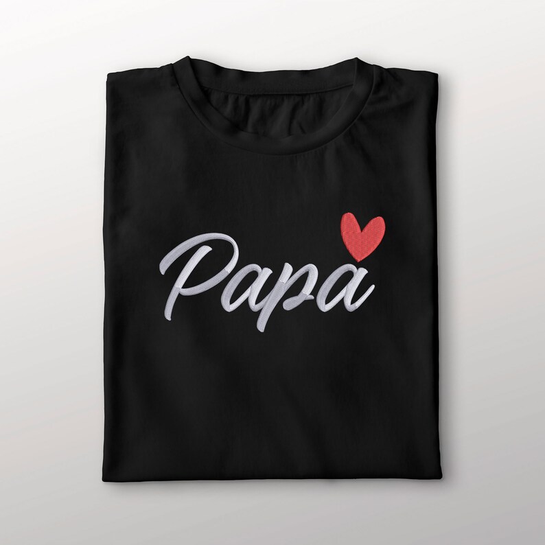 Papa Embroidery Design, Father Day Design Heart Papa Machine Embroidery ...