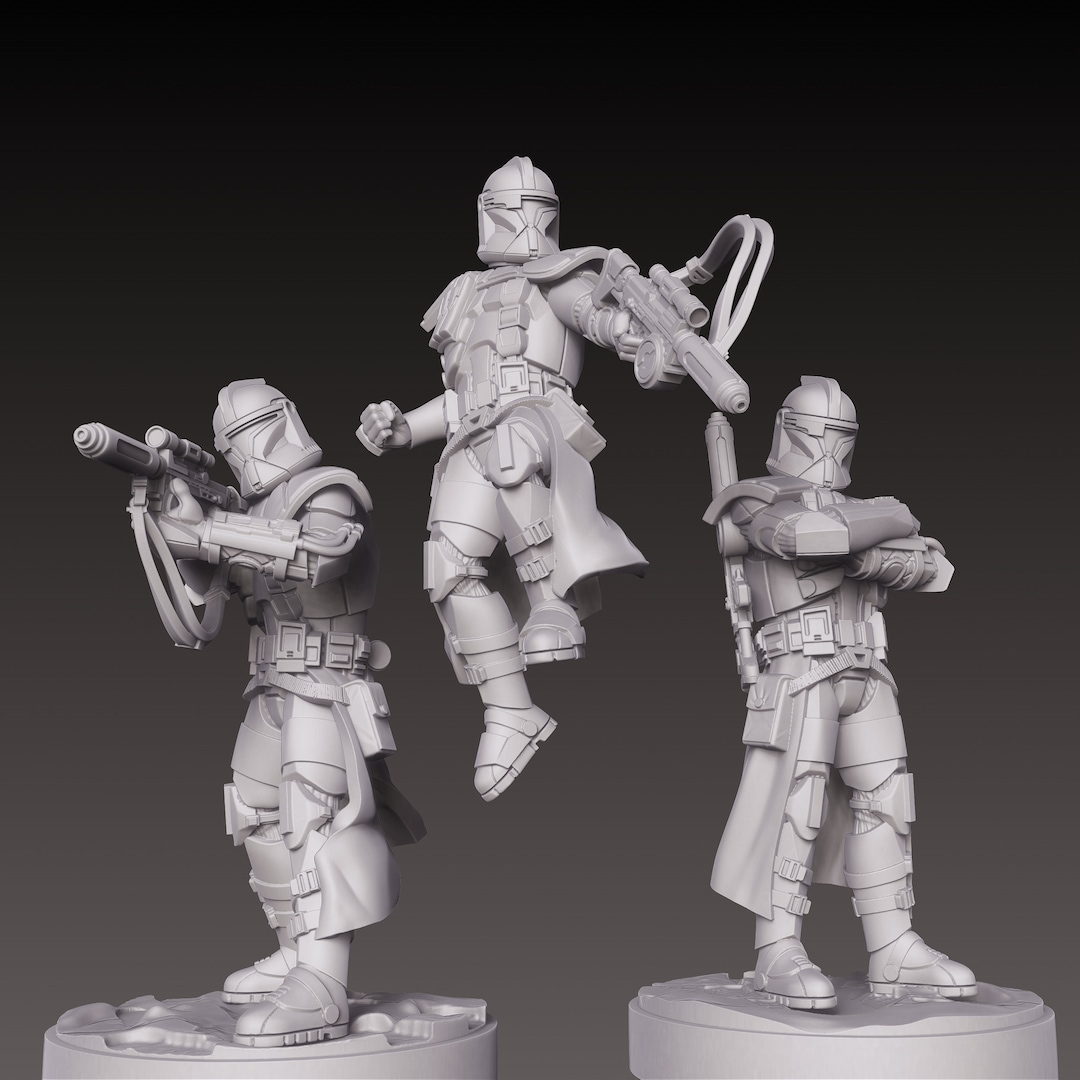 Star Wars Legion Alpha ARC Soldiers Clone Troopers 3D STL Print File - Etsy