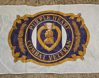 Purple Heart Combat Wounded Flag, Military, Flags, Banners, Army - Etsy