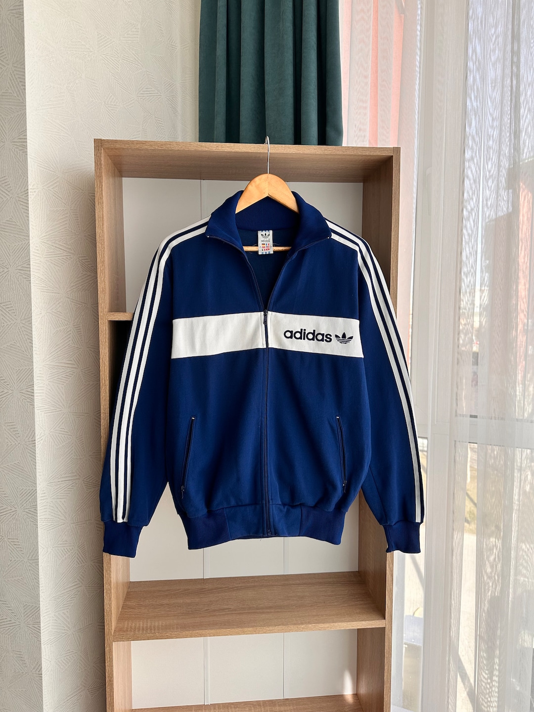 Vintage Adidas Made in Yugoslavia Navy Three Stripes Zip Hoodie - Etsy