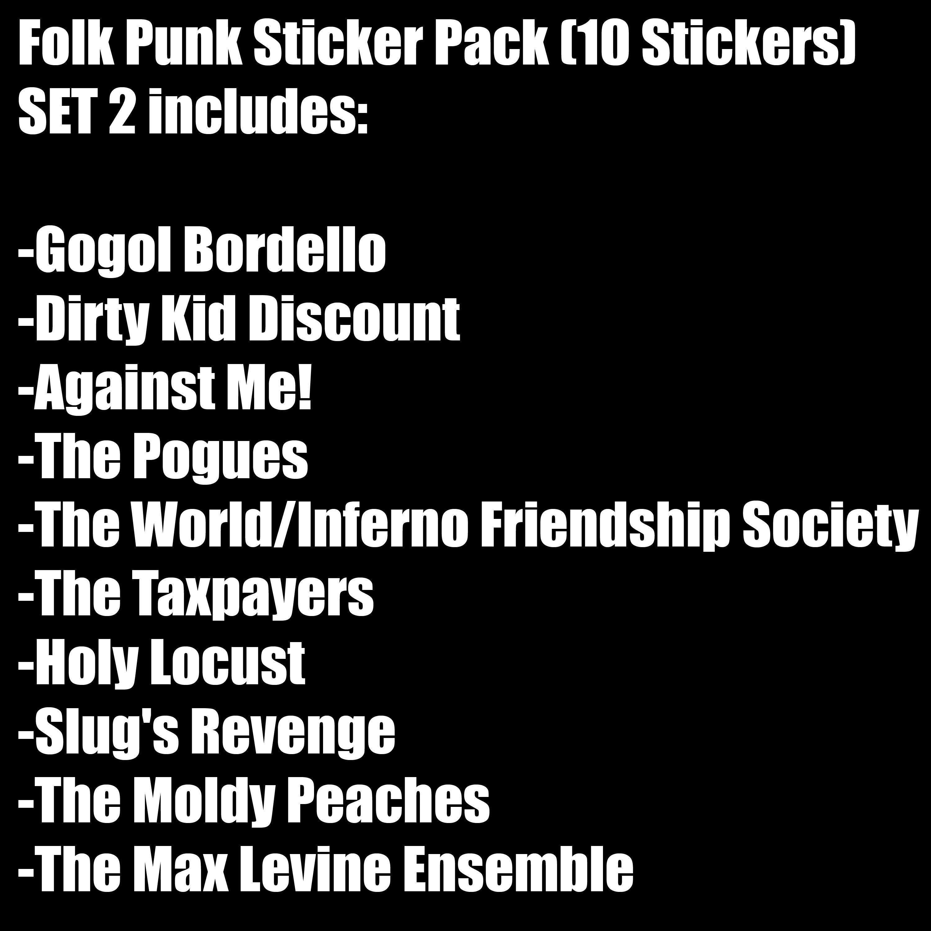 Folk Punk Sticker Pack 10 Stickers Set 2 - Etsy