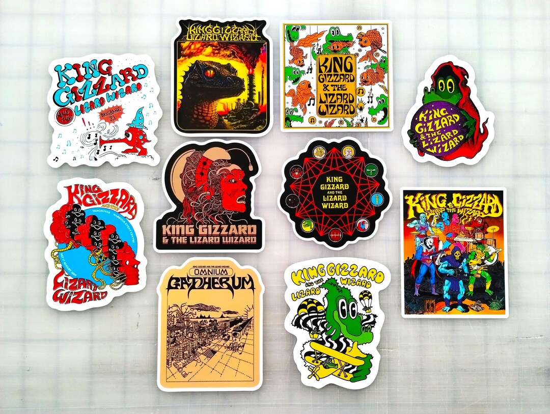 Experimental Rock Band Sticker Pack 10 Stickers Progressive Psychedelic ...