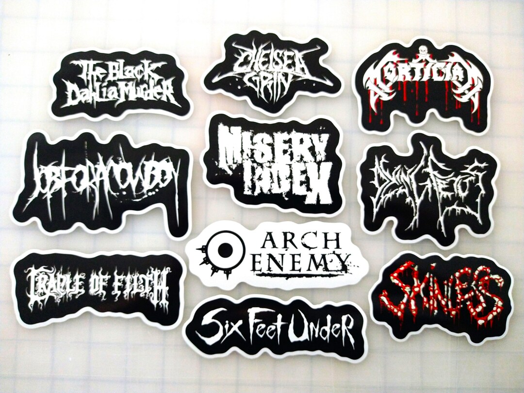 Death Metal Sticker Pack 10 Stickers Set 3 - Etsy