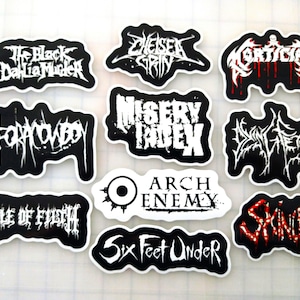 Death Metal Sticker Pack 10 Stickers Set 3 - Etsy