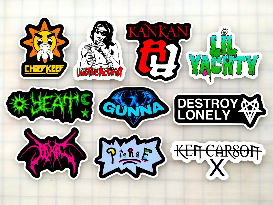 Modern Hip-hop Sticker Pack 10 Stickers Set 4 Vinyl Decals Rap Trap ...