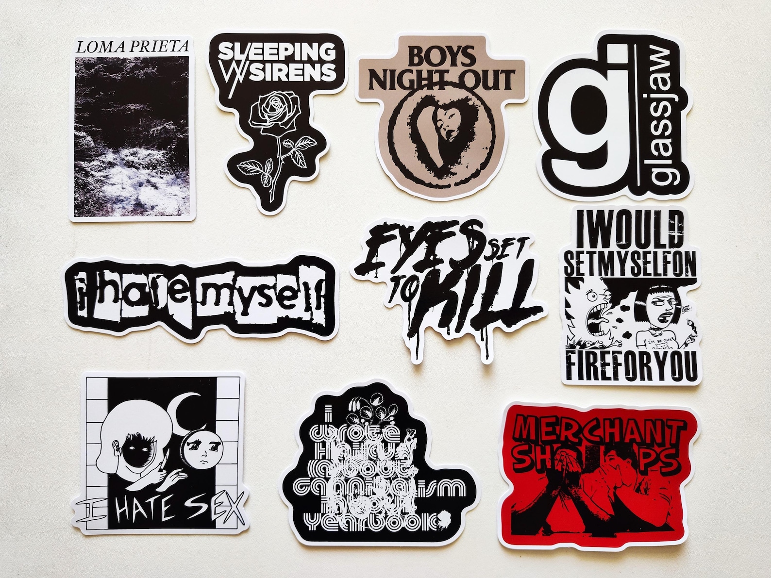 Screamo Emo Sticker Pack: 2000s Music Scene Vinyl Decals - Etsy