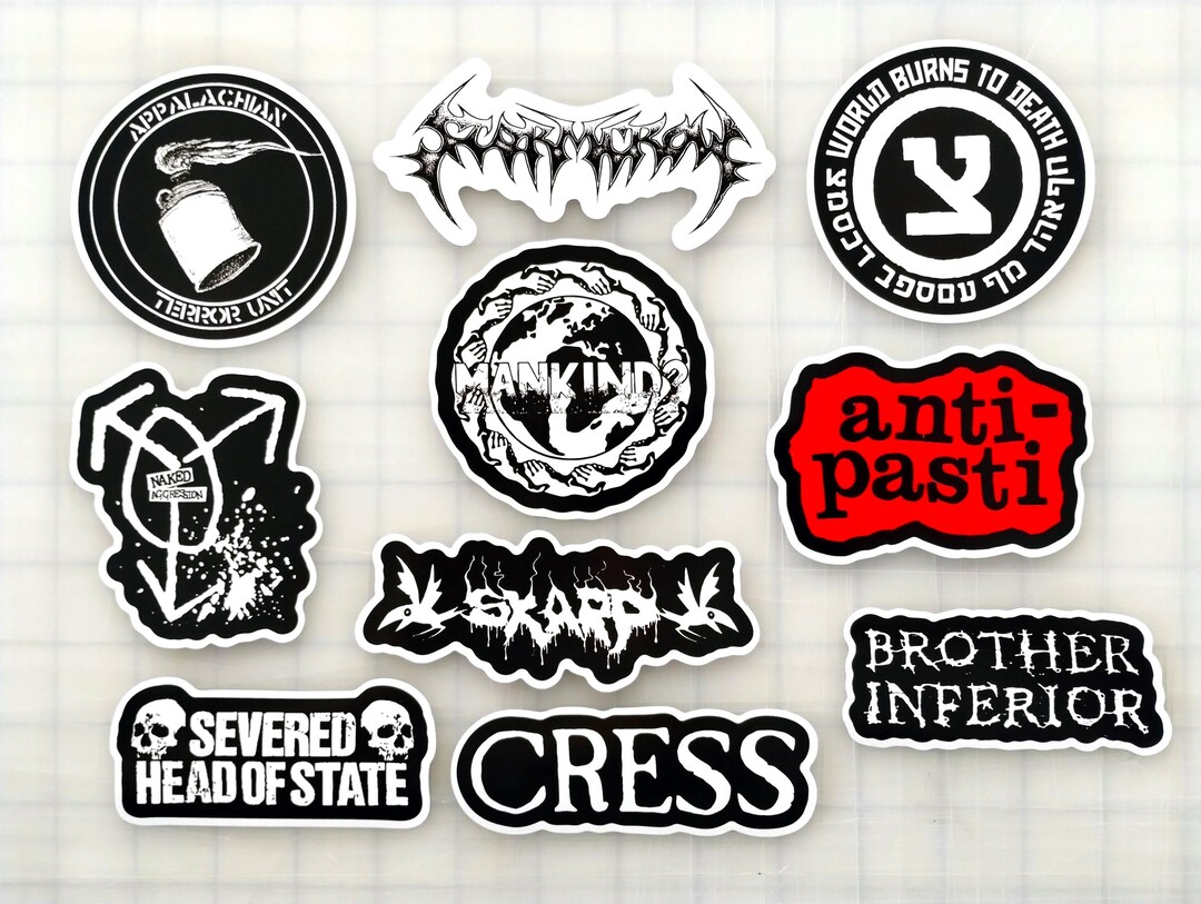 Crust Punk Sticker Pack (10 Stickers) SET 8 Vinyl Decals Anarcho Crusty ...