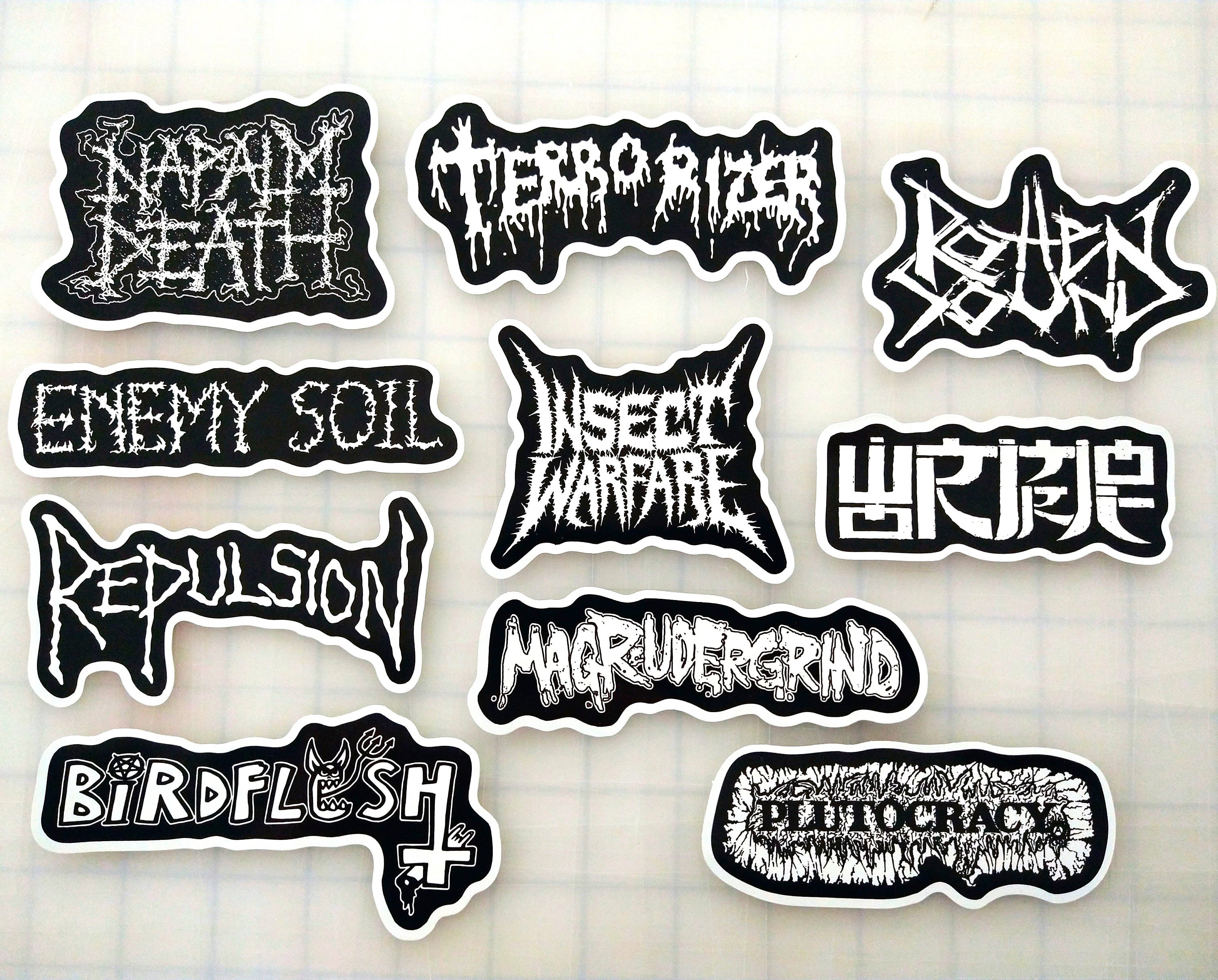Grindcore Sticker Pack 10 Stickers SET 1 - Etsy