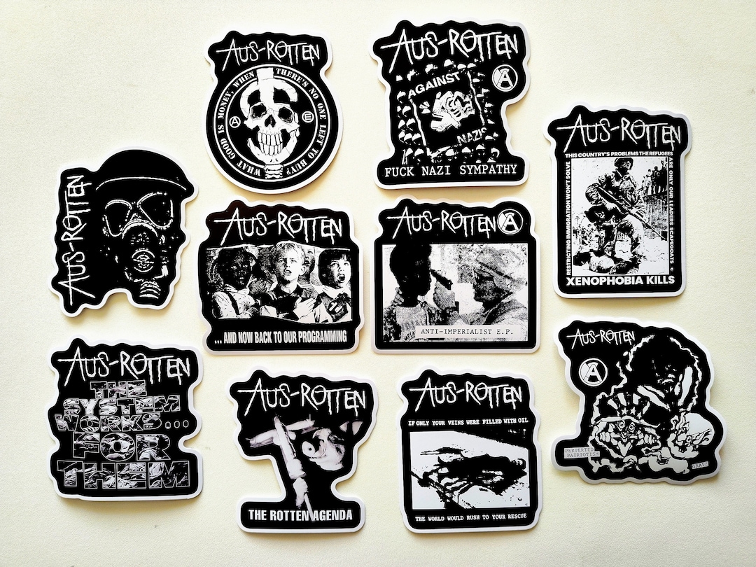 Crust Punk Band Sticker Pack 10 Stickers Street Punk Hardcore Anarcho ...