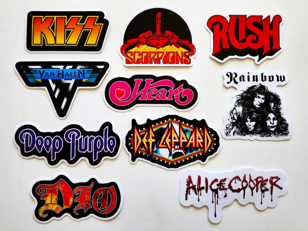 Metal / Hard Rock Sticker Pack (10 Stickers) SET 2 Vinyl Decals Classic ...