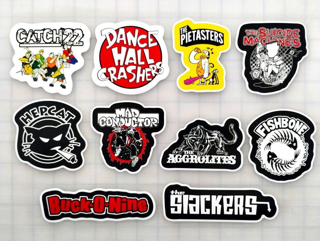3rd Wave Ska / Punk Sticker Pack 10 Stickers SET 2 - Etsy