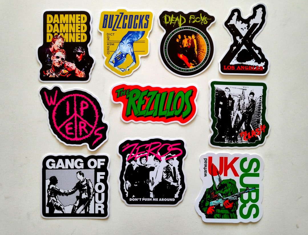 Punk Sticker Pack (10 Stickers) Set 30 Vinyl Decals Rock Thrash Crust ...