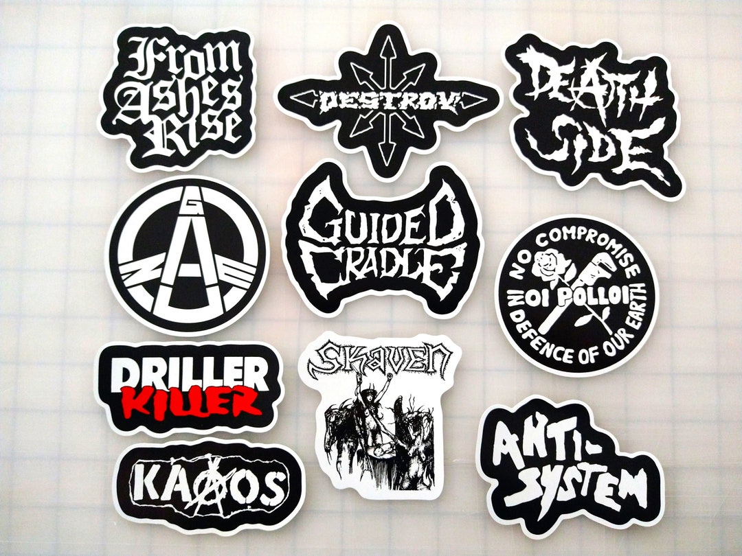 Crust Punk Sticker Pack 10 Stickers SET 5 - Etsy