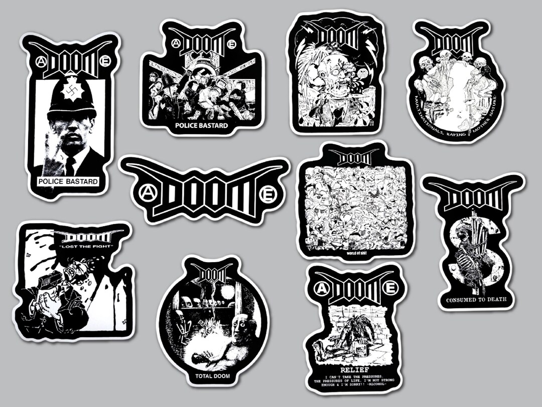 Doom / Crust Punk Band Sticker Pack (10 Stickers) Hardcore D-beat ...