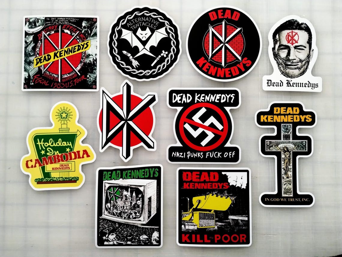 Punk Rock Band Sticker Pack (10 Stickers) Vinyl Decals Hardcore 80's ...
