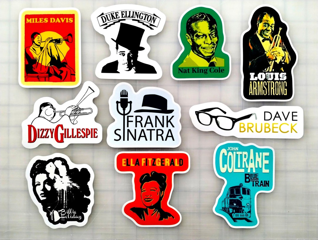 Jazz / Big Band / Lounge Music Sticker Pack 10 Stickers Set 1 Swing ...