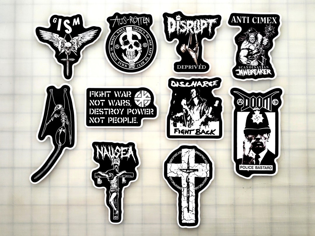 Crust Punk Sticker Pack (10 Stickers) SET 22 Vinyl Decals Anarcho ...