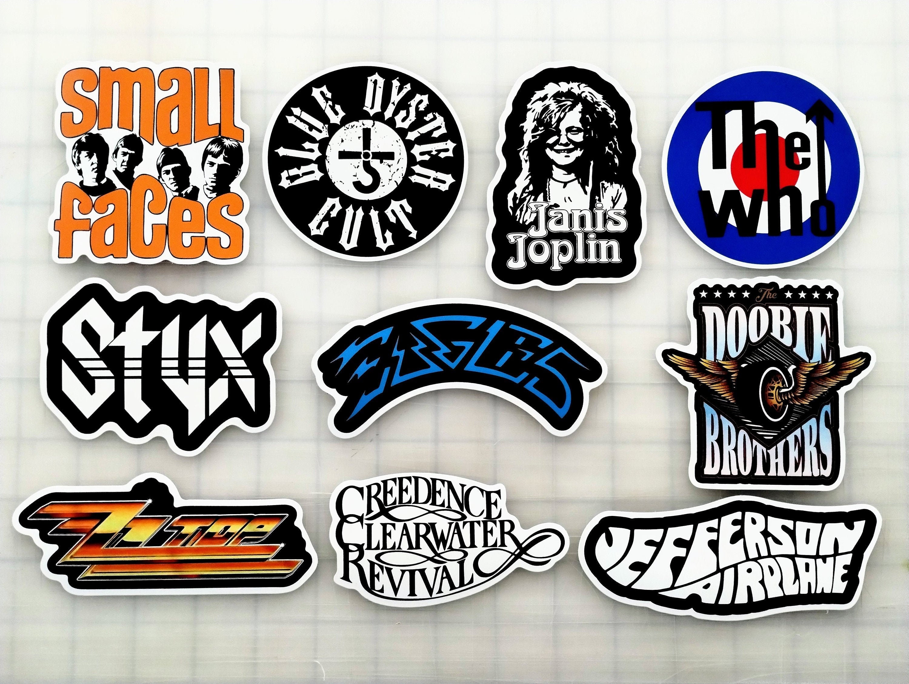 Classic Rock Sticker Pack 10 Stickers Set 2 - Etsy