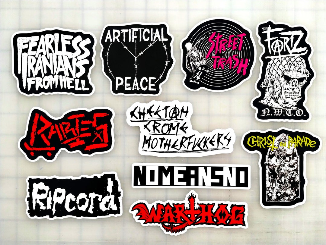 Punk Sticker Pack 10 Stickers SET 15 - Etsy