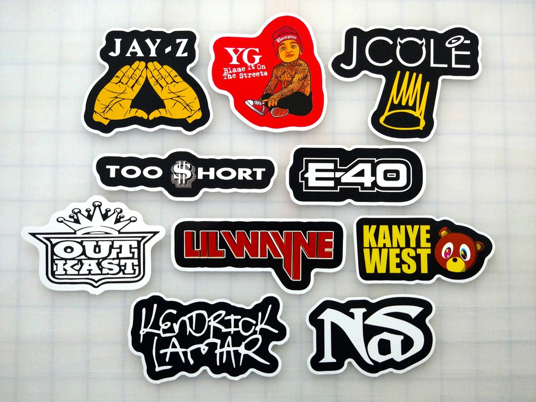 Classic Hip-hop Sticker Pack (10 Stickers) Set 3 Vinyl Decals Rap Dj ...
