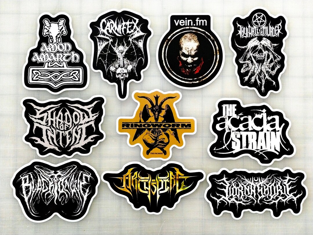 Death Metal Sticker Pack 10 Stickers Set 6 - Etsy