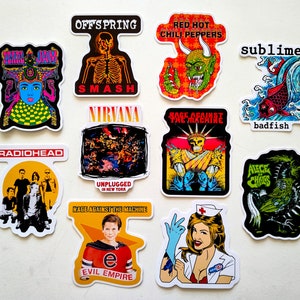90's Alternative Sticker Pack 10 Stickers SET 17 Vinyl Decals Grunge ...