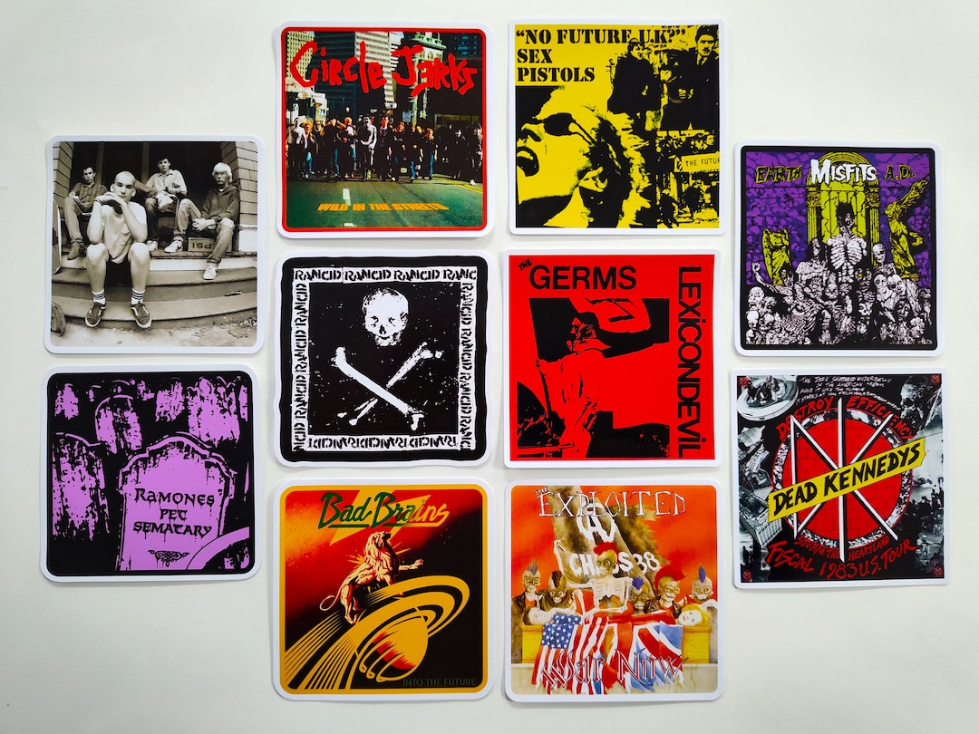 Punk Sticker Pack (10 Stickers) Set 16 Vinyl Decals Rock Thrash Crust ...