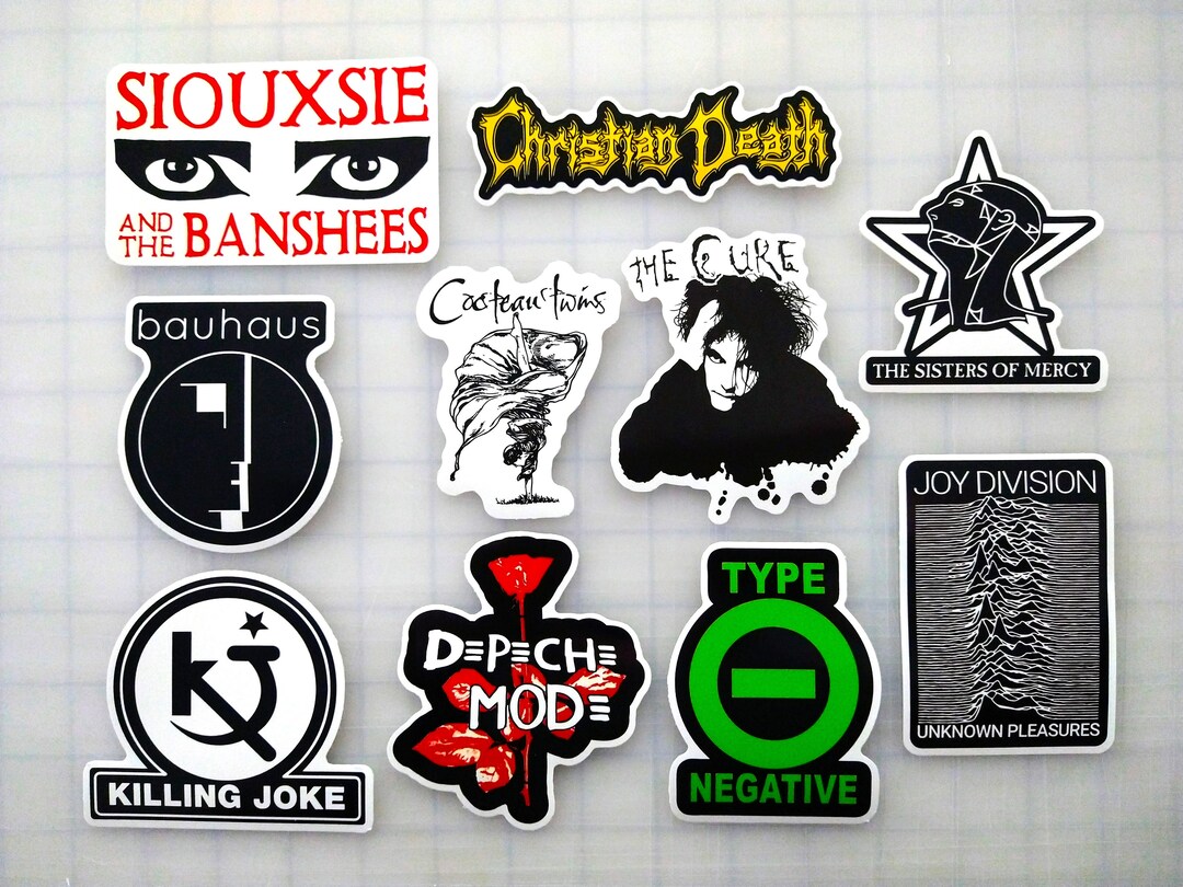 Goth / Gothic Sticker Pack (10 Stickers) SET 1 Vinyl Decals 80's New ...