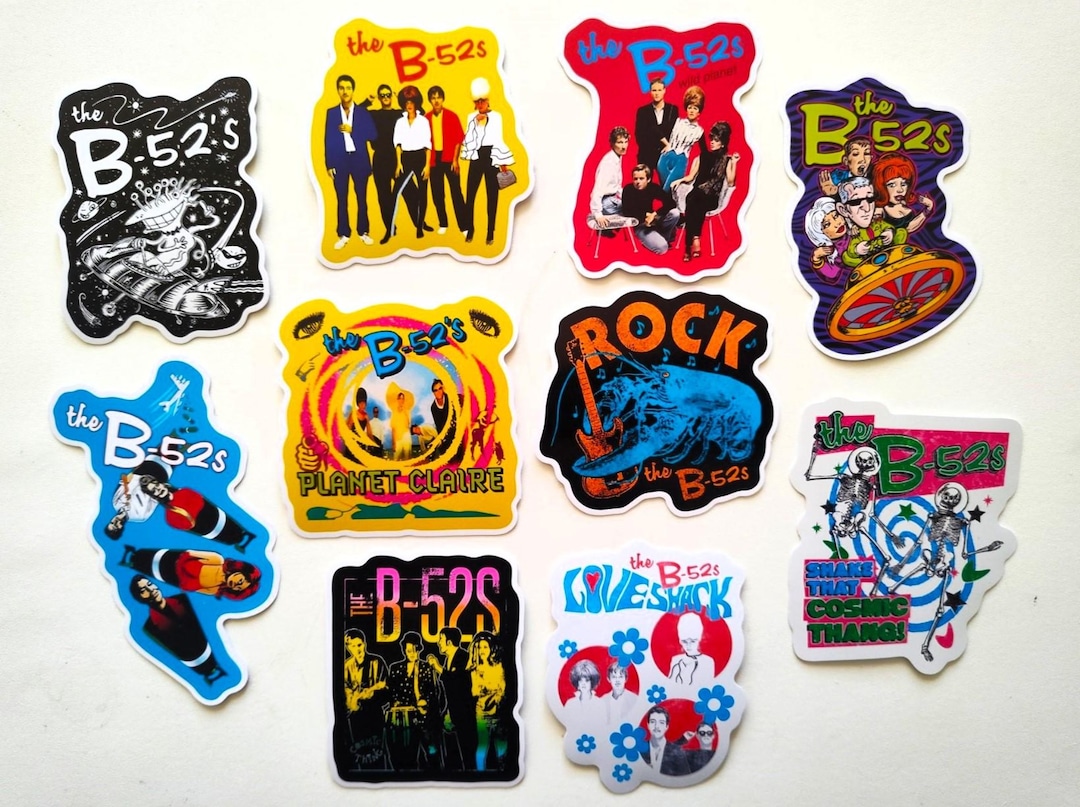 New Wave Band Sticker Pack (10 Stickers) Vinyl Decals Goth Post Punk ...