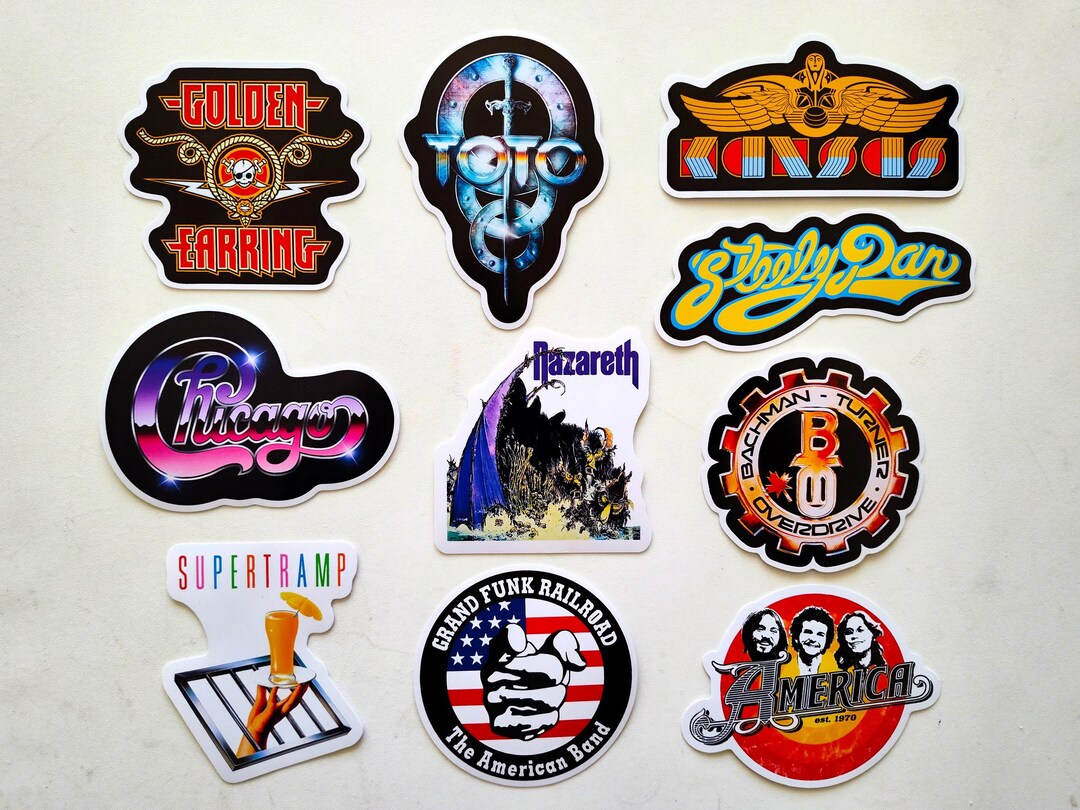 Classic Rock Sticker Pack 10 Stickers Set 9 - Etsy