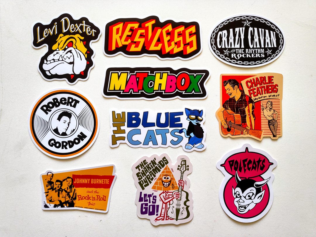 Rockabilly Sticker Pack: Vintage Pinup, Hot Rod, Psychobilly Decals - Etsy