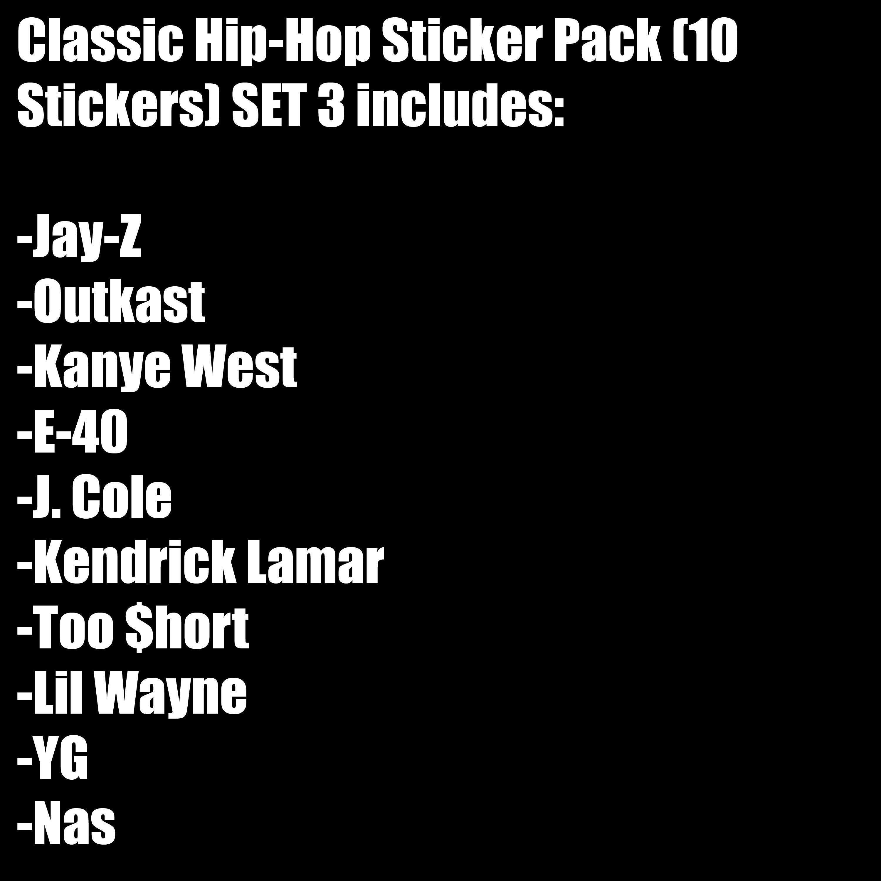 Classic Hip-hop Sticker Pack 10 Stickers Set 3 - Etsy