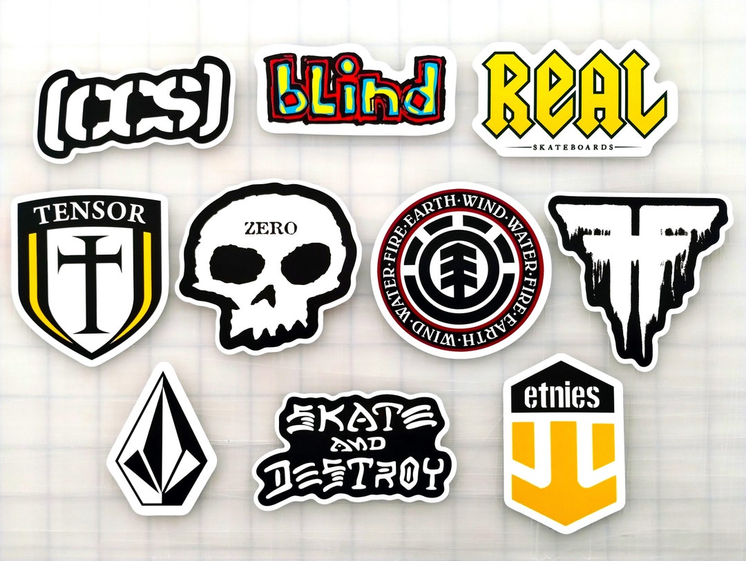 Skateboard Sticker Pack 10 Stickers SET 6 - Etsy