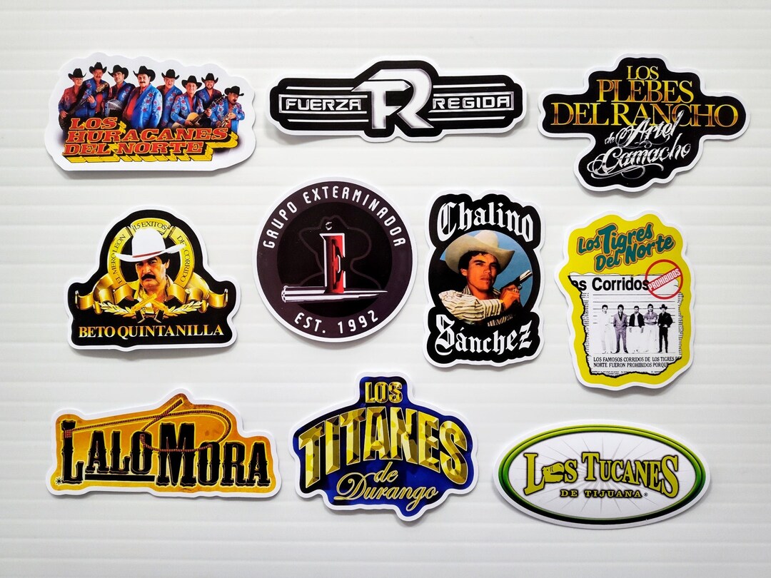 Mariachi Sticker Pack 10 Stickers SET 2 Vinyl Decals Banda Norteño ...