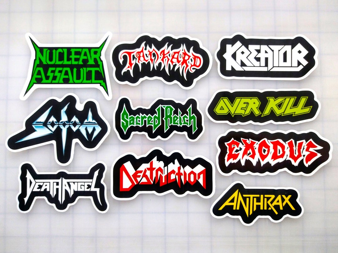 Thrash Metal Sticker Pack 10 Stickers Set 1 - Etsy Hong Kong