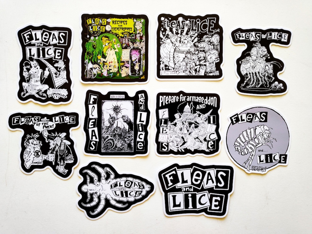Punk Rock Sticker Pack: Fleas and Lice Band, Glossy Vinyl Decals - Etsy