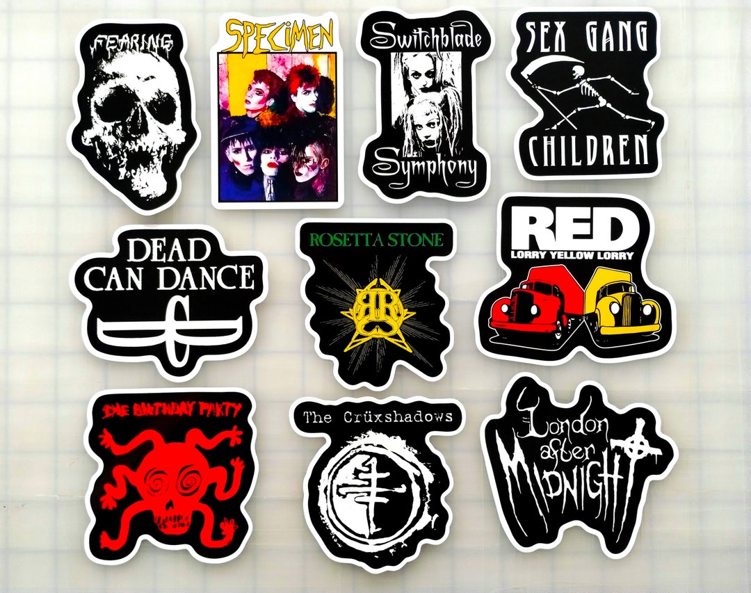 Goth / Gothic Sticker Pack (10 Stickers) SET 4 Vinyl Decals 80's New ...