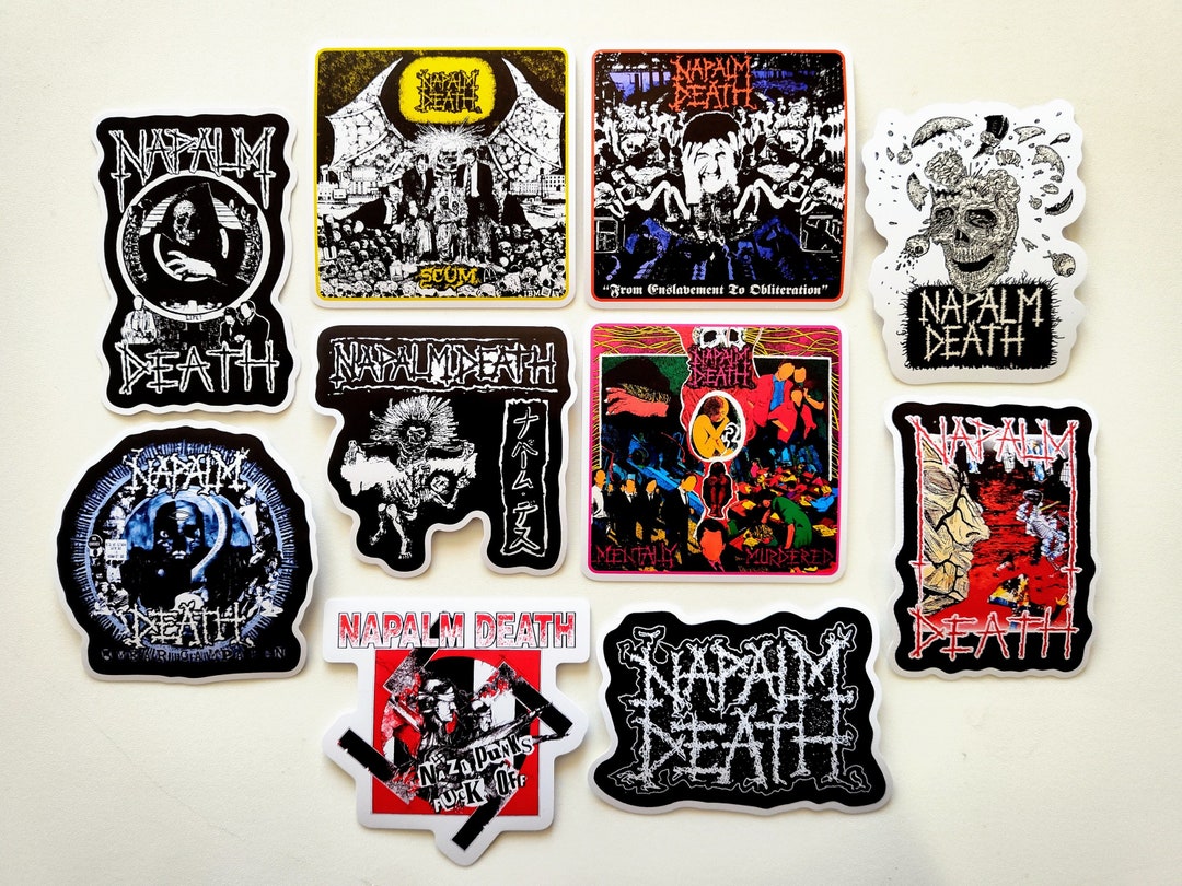Grindcore / Death Metal Band Sticker Pack 10 Stickers Heavy Rock - Etsy