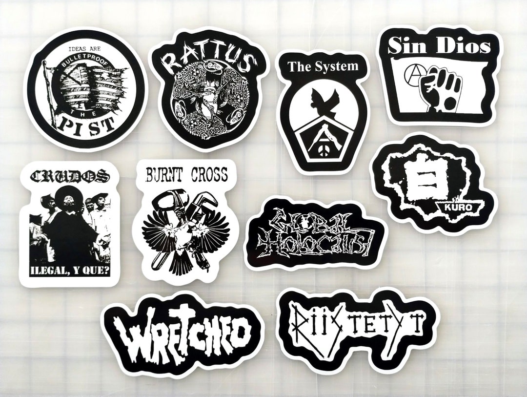 Crust Punk Sticker Pack 10 Stickers SET 11 - Etsy