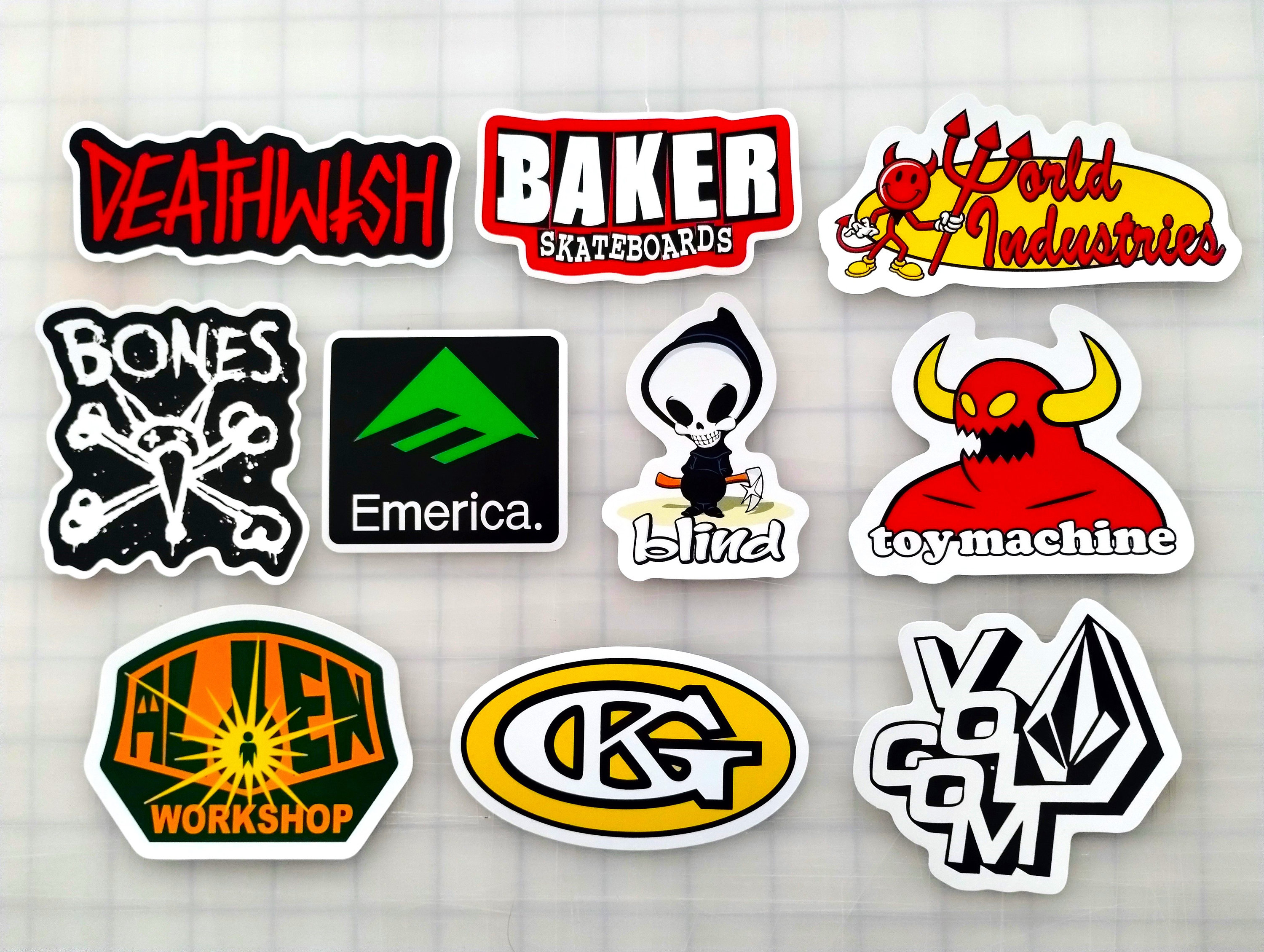Skateboard Sticker Pack 10 Stickers SET 1 - Etsy