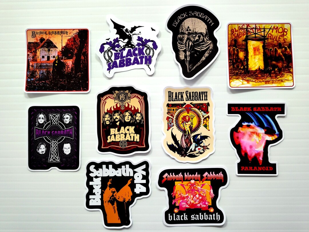 Classic Metal Band Sticker Pack 10 Stickers Heavy Hard Rock Doom Sludge ...
