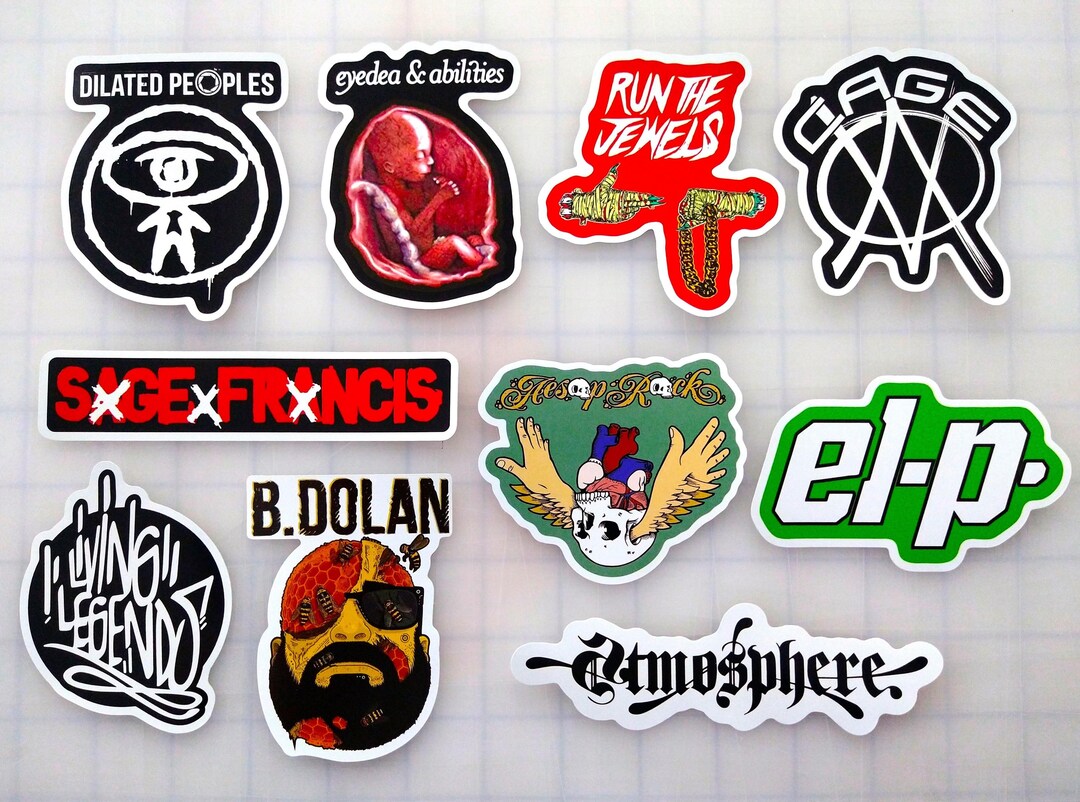 Underground Hip-hop Sticker Pack (10 Stickers) Set 1 Vinyl Decals Rap ...
