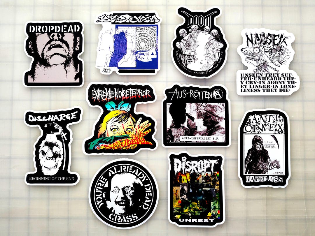 Crust Punk Sticker Pack (10 Stickers) SET 20 Vinyl Decals Anarcho ...