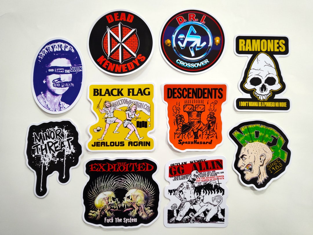 Punk Sticker Pack 10 Stickers Set 25 - Etsy