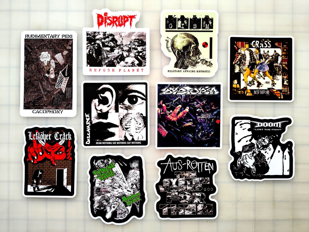 Crust Punk Sticker Pack (10 Stickers) SET 21 Vinyl Decals Anarcho ...