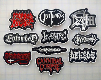 Death Metal Sticker Pack 10 Stickers Set 2 - Etsy